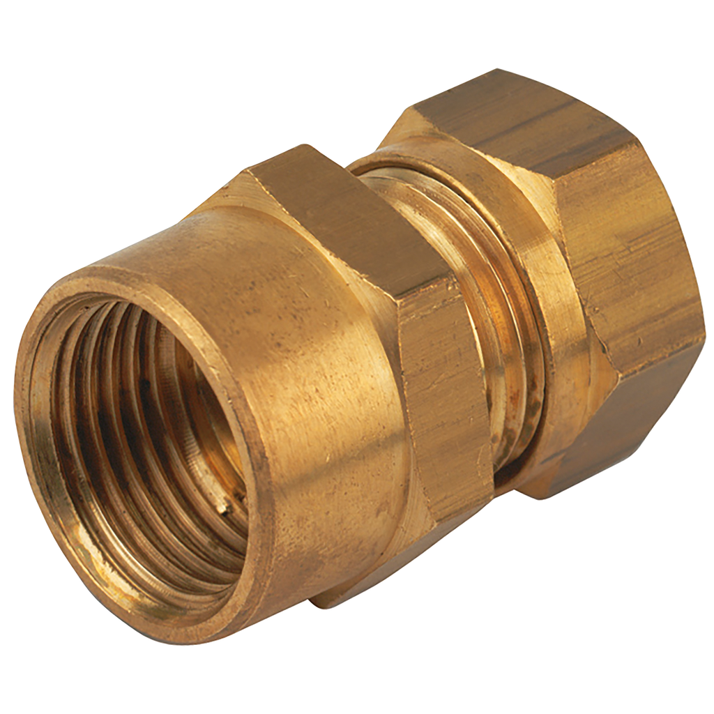 Female Compression Stud, BSPP, Brass, Imperial – Context Pneumatic Supplies