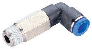 Male Extended Swivel Elbow, BSPT – Context Pneumatic Supplies